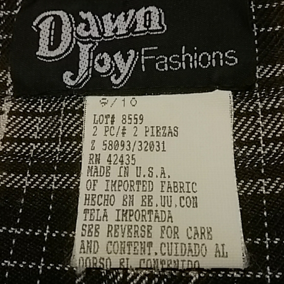 Vintage | Skirts | Vintage 2 Piece Skirt And Jacket Suit By Dawn Joy ...
